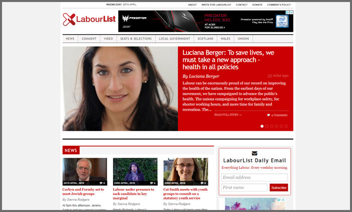 Political Blogs UK Top 10 | Vuelio