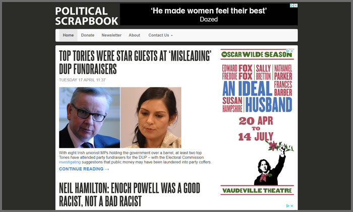 Political Blogs UK Top 10 | Vuelio