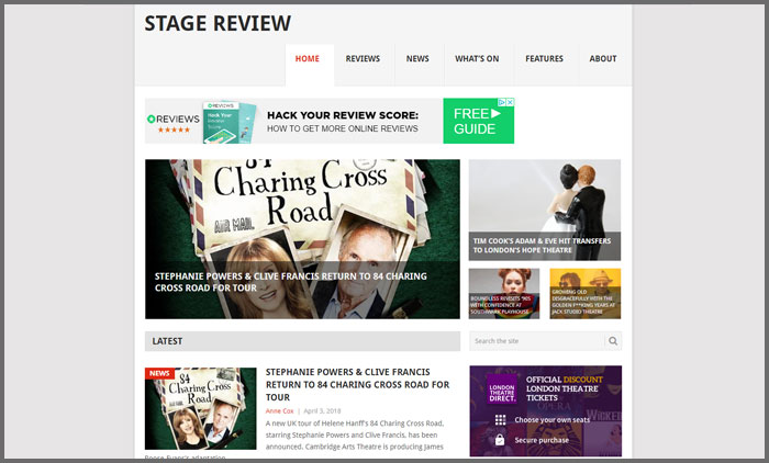 Top 10 Theatre Blogs | Vuelio
