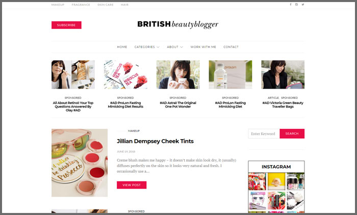 Top 10 UK Beauty Blogs | Vuelio