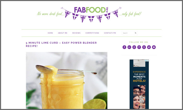 Food Blogs UK Top 10 | Vuelio