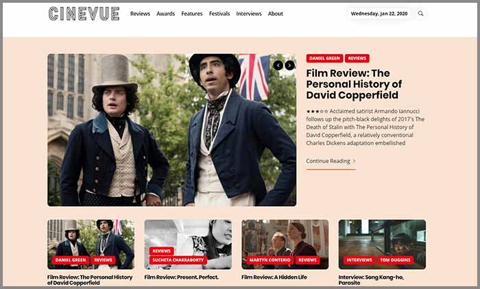 Film Blogs – UK Top 10 – Vuelio