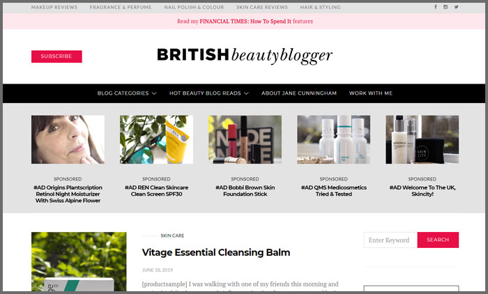 Top 10 UK Beauty Blogs | Vuelio