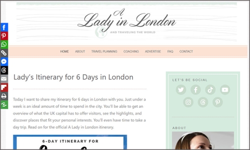 Travel Blogs UK - Top 10 | Vuelio